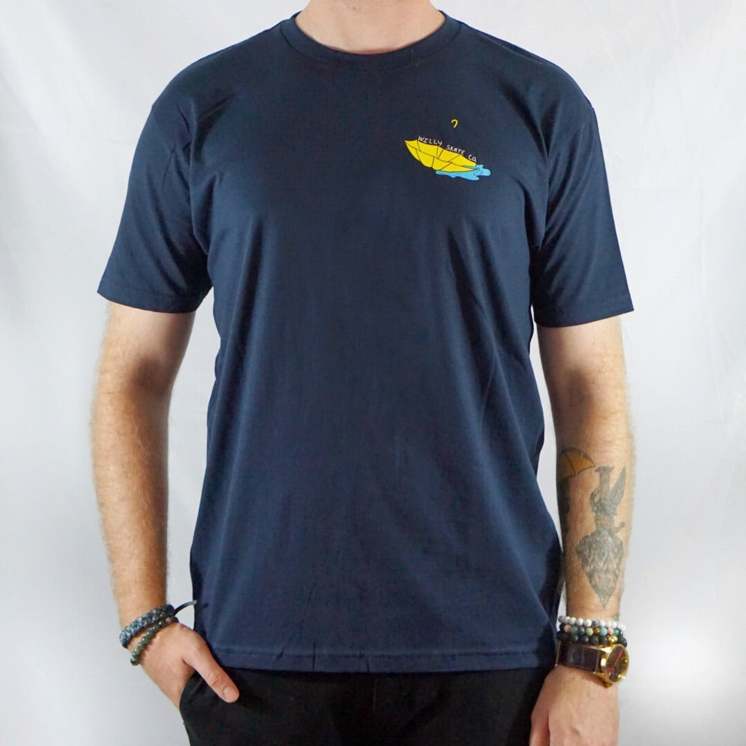 Drip Drop Tee Navy – Willy Skate Co.